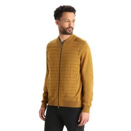 Icebreaker City Label ZoneKnit™ Merino Insulated Knit Bomberjacke - Mann - Clove - Größe L