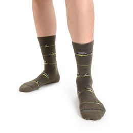 Icebreaker Merino Lifestyle Ultralight Crew Socks Backcountry Camp - Mann - Loden/royal Navy - Größe XL