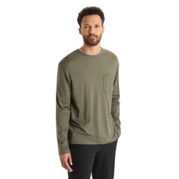 Icebreaker Merino Granary Langarmshirt mit Brusttasche - Mann - Loden - Größe XXL