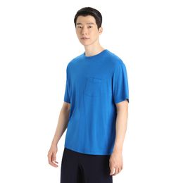 Icebreaker Merino Granary T-Shirt mit Brusttasche - Mann - Lazurite - Größe L