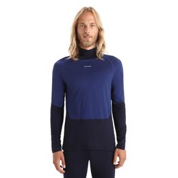 Icebreaker Merino 200 Sonebula Langarmshirt mit hohem Kragen - Mann - Midnight Navy/royal Navy - Größe S