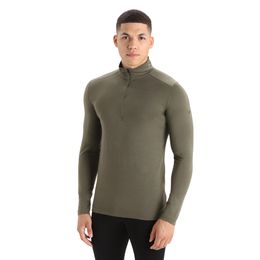 Icebreaker Merino 200 Oasis Thermo-Langarmshirt mit halblangem Reißverschluss - Mann - Loden - Größe M