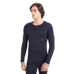 Icebreaker Merino 260 Tech Thermo-Langarmshirt mit Rundhalsausschnitt - Mann - Midnight Navy - Größe XXL