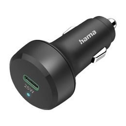 Hama USB-C Power Delivery (PD) / Qualcomm® Kfz-Schnellladegerät Universal 25 Watt, Schwarz