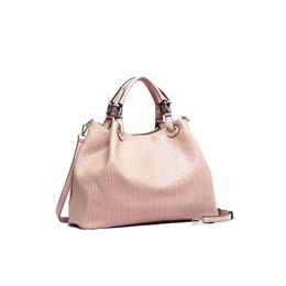 Collezione Alessandro Shopper Flecht, aus softem Material, rosa