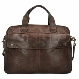 Harold'S Harold's Saddle Aktentasche Leder 41 cm Laptopfach braun