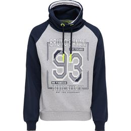 Bruno Banani Sweatshirt 'Freeman' Herren Gr&ouml;&szlig;e XXXL navy / gelb / grau / wei&szlig;