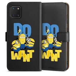 DeinDesign Handyhülle Minions Banane Film Minions Do Want, Samsung Galaxy Note 10 lite Hülle Handy Flip Case Wallet Cover, schwarz