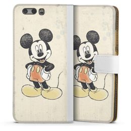 DeinDesign Handyhülle Offizielles Lizenzprodukt Mickey & Minnie Mouse Wasserfarbe, Huawei P10 Hülle Handy Flip Case Wallet Cover Handytasche Leder