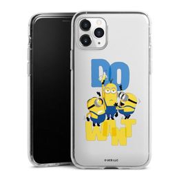 DeinDesign Handyhülle Minions Banane Film Minions Do Want, Apple iPhone 11 Pro Silikon Hülle Bumper Case Handy Schutzhülle, weiß, transparent