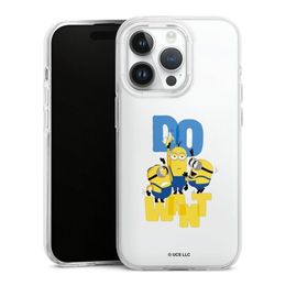 DeinDesign Handyhülle Minions Banane Film Minions Do Want, Apple iPhone 14 Pro Silikon Hülle Bumper Case Handy Schutzhülle, weiß, transparent