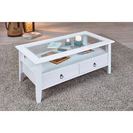 Couchtisch Home Affaire "Provence" Tische Gr. B/H/T: 115 cm x 45 cm x 60 cm, weiß Couchtische eckig Breite 115 cm.