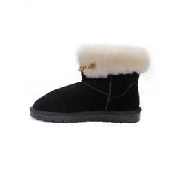 Gooce Snowboots 'Gertrude' Damen Gr&ouml;&szlig;e 39 gold / schwarz / wollwei&szlig;