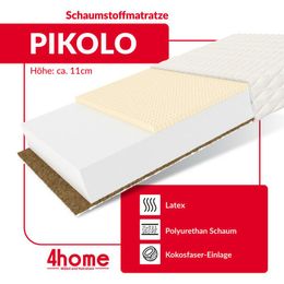 Matratze pikolo 70x120 H2/H4 11 cm Kokos Latex Polyurethanschaum Klimafaser Kindermatratze