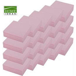 HOME IDEAS - 1000 Servietten rosa 33x33cm 3lagig 1/4 Falz Papierserviette Papiertuch Deko