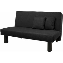 58 aufm Kessel Faltsofa Kalomira Bezug Flachgewebe Metall schwarz / schwarz 21504