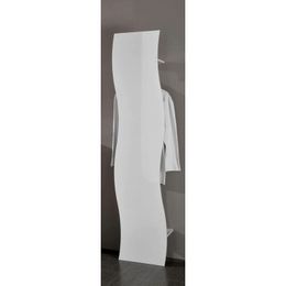 Dmora - Eingangsmöbel Dabada, Moderner Multifunktionseingang, Mehrzweckschrank für Atrium, 100% Made in Italy, cm 40x27h186, glänzend weiß