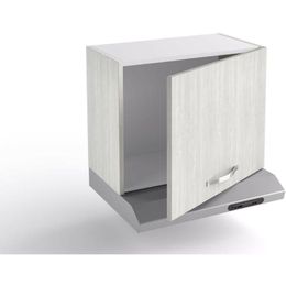 CAESAROO Küchenoberschrank Dunstabzugshaube 60x31xH48 cm Holz Weiß Alaska mit Tür weiß