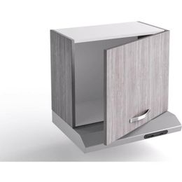 CAESAROO Küchenoberschrank Dunstabzugshaube 60x31xH48 cm aus Holz Grau Islanda mit Tür Grau