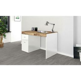 Dmora - Schreibtisch Daucell, Linearer Schreibtisch mit PC-Halterung, Mehrzweck-Bürotisch, platzsparender Schreibtisch, 100 % Made in Italy, 100 x 60