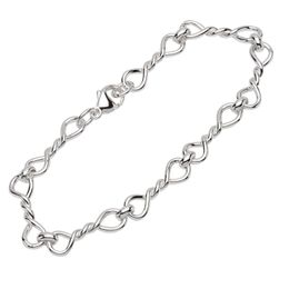 NKlaus Silberarmband Armband 925 Sterling Silber 22cm Designer Schlange (1 Stück), Made in Germany, silberfarben