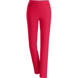 Damen Bengalinhose mit Zierrei&szlig;verschl&uuml;ssen rot, Gr&ouml;&szlig;e 38