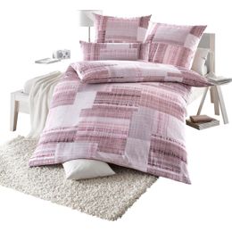 Biberna unisex Bettw&auml;sche ros&eacute;, Gr&ouml;&szlig;e 80x80/155x200 cm