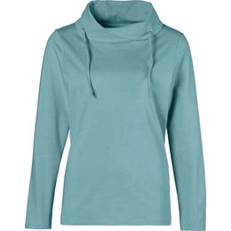 Damen Langarmshirt mit Tunnelzug mint, Gr&ouml;&szlig;e 38