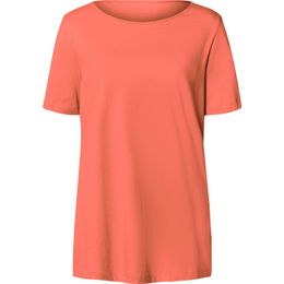Damen Longshirt mit hohen Seitenschlitzen koralle, Gr&ouml;&szlig;e 38