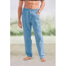 Herren Schlupfjeans mit Kordel blue-bleached, Gr&ouml;&szlig;e 46