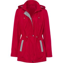 Damen Freizeitjacke mit Tunnelzug in der Taille rot, Gr&ouml;&szlig;e 52