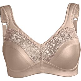 Swegmark Damen Entlastungs-BH ohne B&uuml;gel mit seitlicher, wattierter Spitze elfenbein, Gr&ouml;&szlig;e 95C