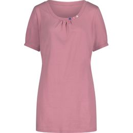 CR&Eacute;ATION L Damen Longshirt mit gerafftem Ausschnitt altrosa Gr&ouml;&szlig;e 56