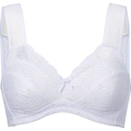 w&auml;schepur Damen BH ohne B&uuml;gel aus elastischer Spitze wei&szlig;, Gr&ouml;&szlig;e 85C