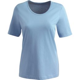 Damen Kurzarmshirt in taillierter Form bleu, Gr&ouml;&szlig;e 38