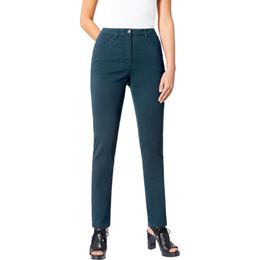 CRÉATION L Damen Stretch-Hose mit schmaler Beinweite petrol Größe 56