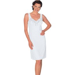 Damen Unterkleid mit Spitzeneinsatz wei&szlig;, Gr&ouml;&szlig;e 38