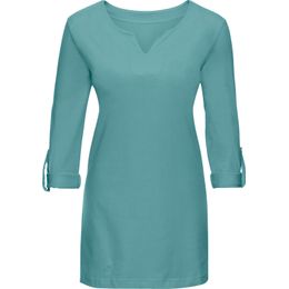 CR&Eacute;ATION L Damen Longshirt mit &Auml;rmeln zum Krempeln t&uuml;rkis Gr&ouml;&szlig;e 40