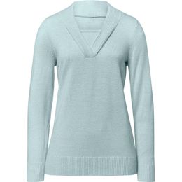 Damen 2-in-1-Pullover in Melange-Optik kalkmint-meliert, Gr&ouml;&szlig;e 38