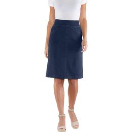 Damen Jeansrock mit hoher Bundpatte blue-stone-washed, Gr&ouml;&szlig;e 40