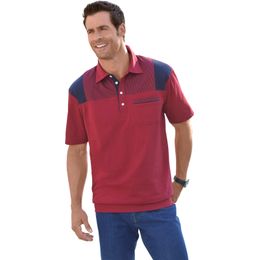 Herren Poloshirt rot-marine, Gr&ouml;&szlig;e 44/46