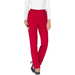 Damen Hose in Seersucker-Qualit&auml;t rot, Gr&ouml;&szlig;e 23