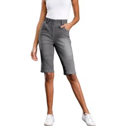 CRÉATION L Damen Jeansbermudas mit hohem Rundum-Dehnbund grey-denim Größe 42