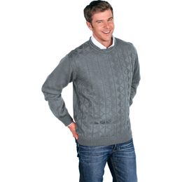 Herren Pullover grau-meliert, Gr&ouml;&szlig;e 46