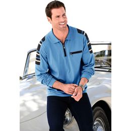 Catamaran Herren Langarm-Poloshirt hellblau, Gr&ouml;&szlig;e 52/54