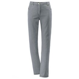WITT Damen Stretch-Jeans mit Glitzersteinchen hinten, grau, Gr&ouml;&szlig;e 25