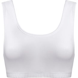 wäschepur Damen Bustier mit breitem Softabschluss weiß, Größe 52