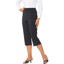 CRÉATION L Damen Caprihose mit Bügelfalte schwarz Größe 48