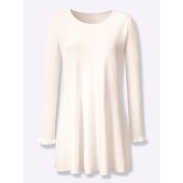 Heine Witt Damen Longpullover in leicht ausgestellter Form, ecru, Gr&ouml;&szlig;e 36