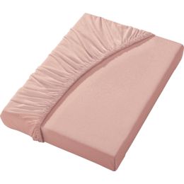 Estella unisex Spannbetttuch ros&eacute; Gr&ouml;&szlig;e 1 St. 180x200 - 200x200 cm